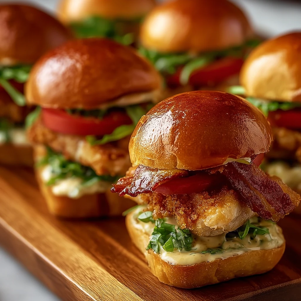 Mini Honey Mustard BLT Chicken Sliders — Perfect for Parties