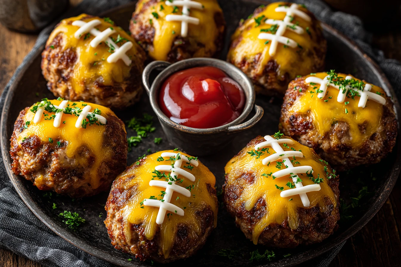 Football Mini Meatloaves | Easy Game Day Dinner