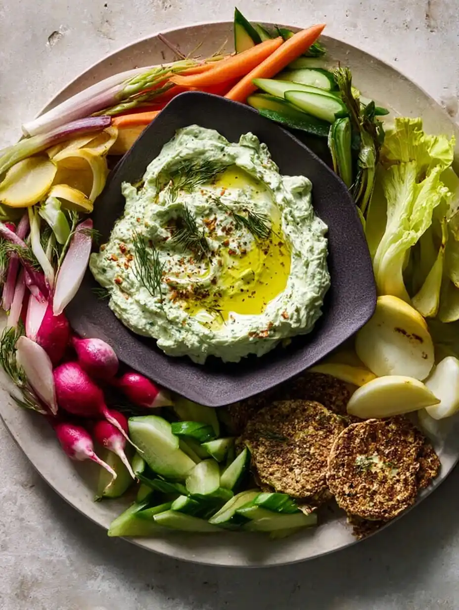 Green Feta Dip | Easy , Fresh & Creamy Party Appetizer