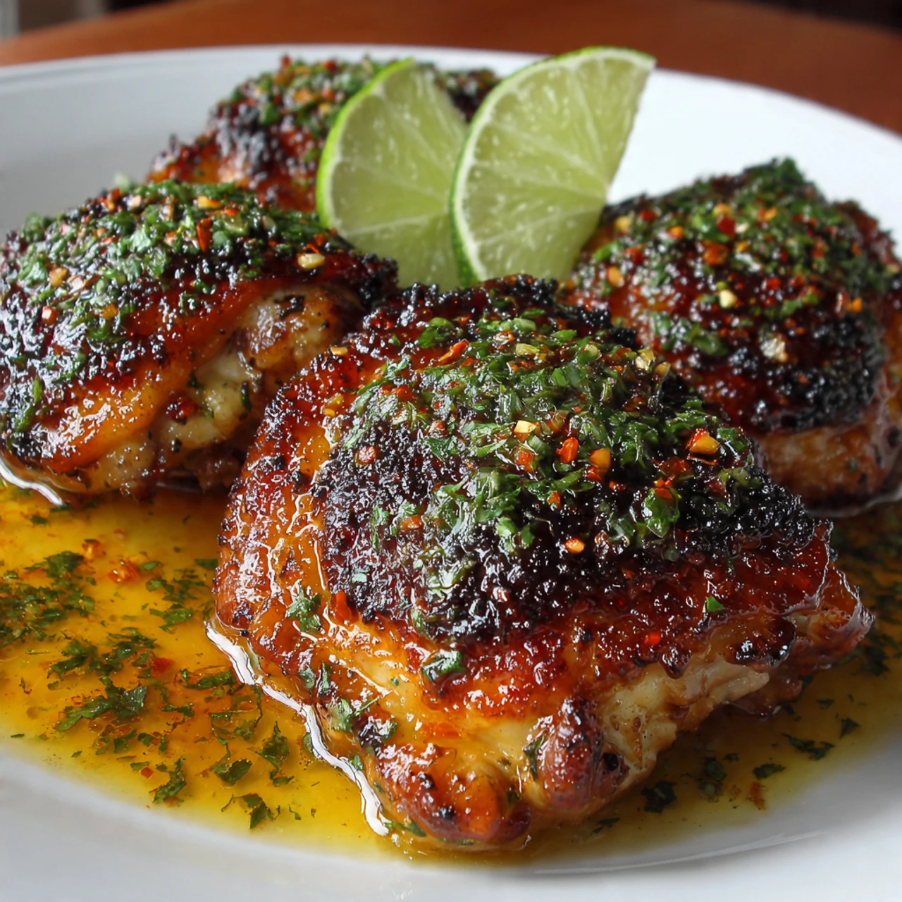 Roasted Chicken Thighs With Hot Honey and Lime (Easy Recipe)