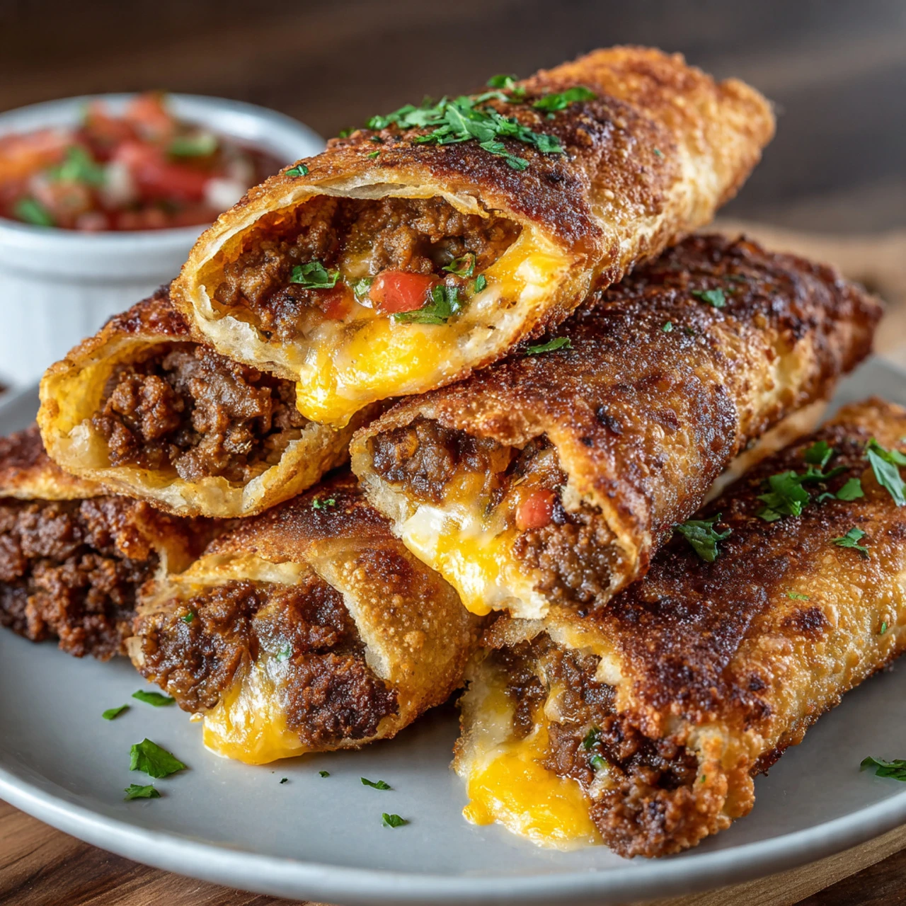 Taco Egg Rolls Recipe | Crispy Cheesy Tex-Mex Fusion