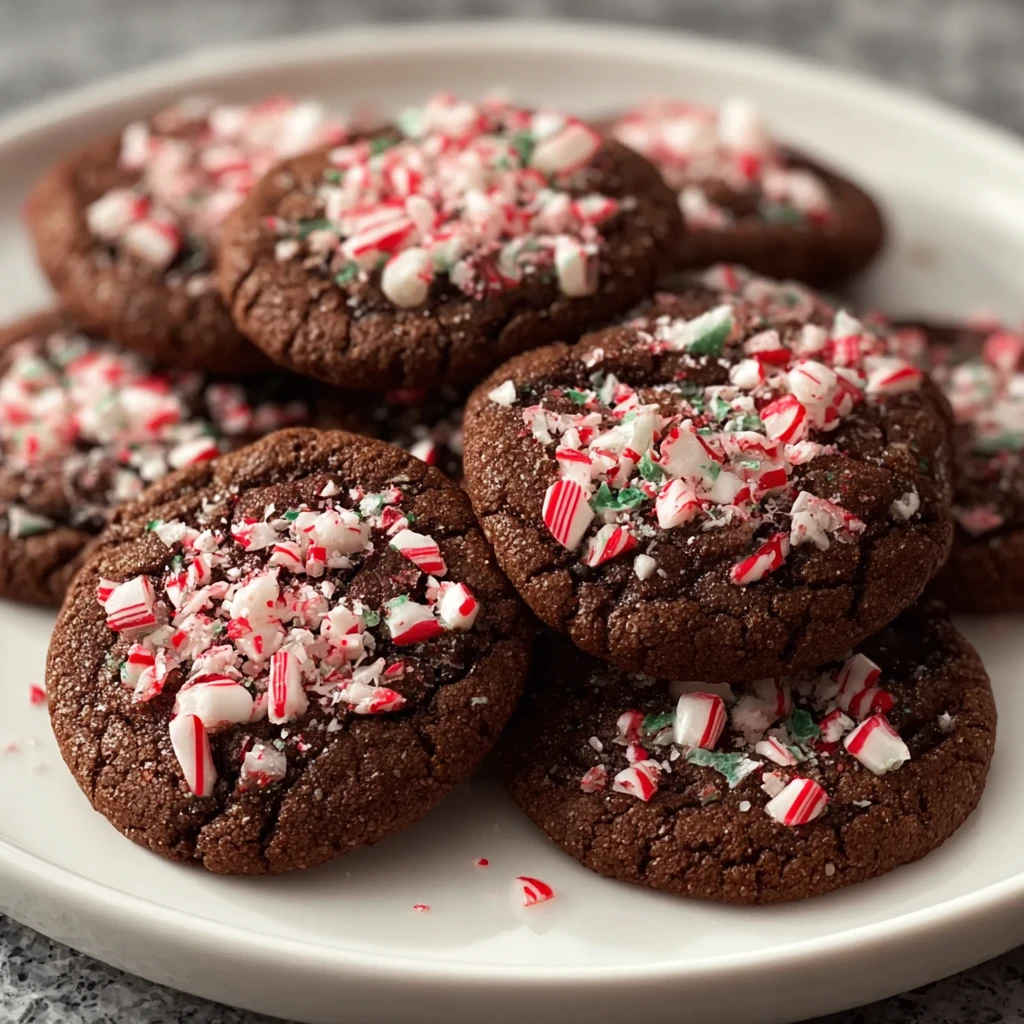 Best Chewy Chocolate Peppermint Cookie - Fudgy & Soft