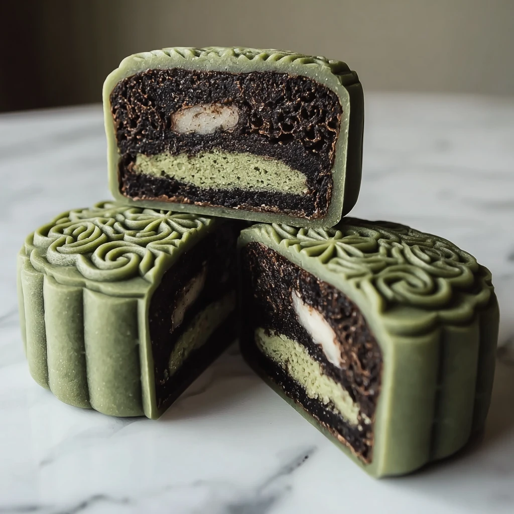 Easy Matcha Ice Cream Mooncakes - Frozen Treat
