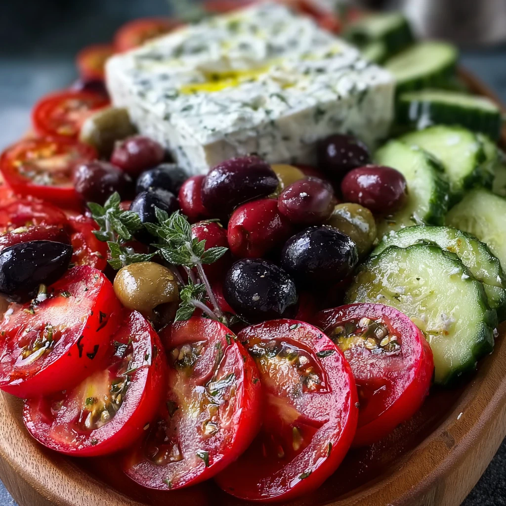 Greek Salad with Homemade Creamy Tzatziki : Easy Homemade